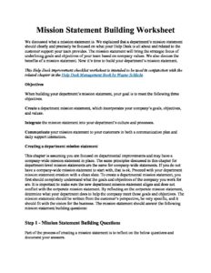 Chapter 3 Mission Statement Building Worksheet - Help Desk Management ...